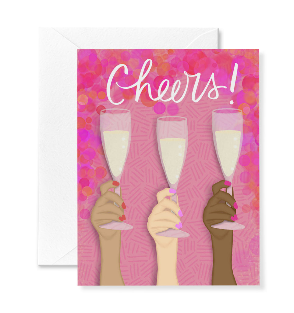 Pink Cheers Card – Announce Divinely