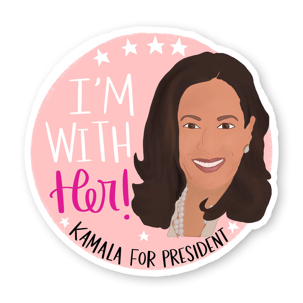 Kamala Harris Pink Stars Sticker – Announce Divinely